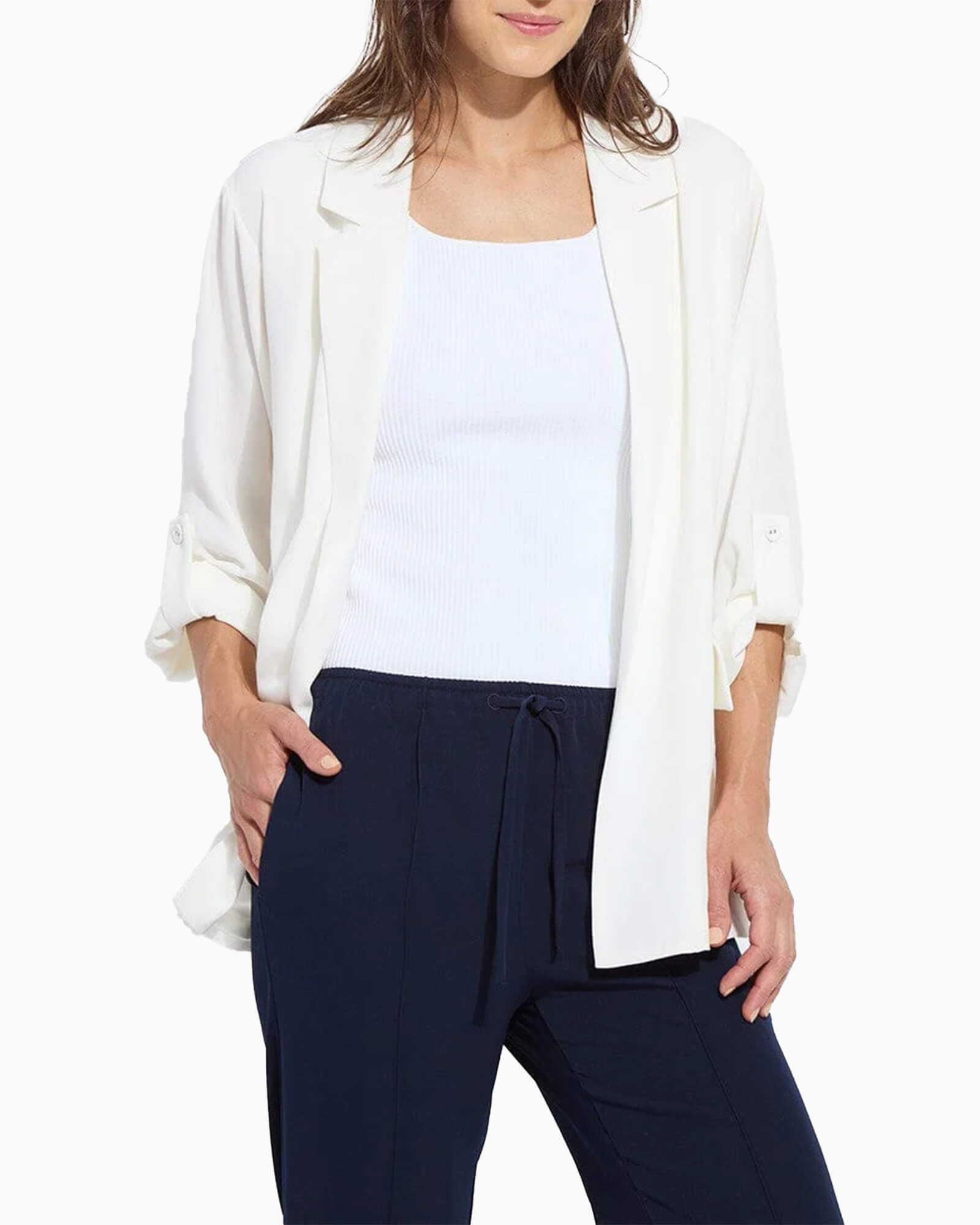 Genevieve Relaxed Blazer White | Women's Clothing