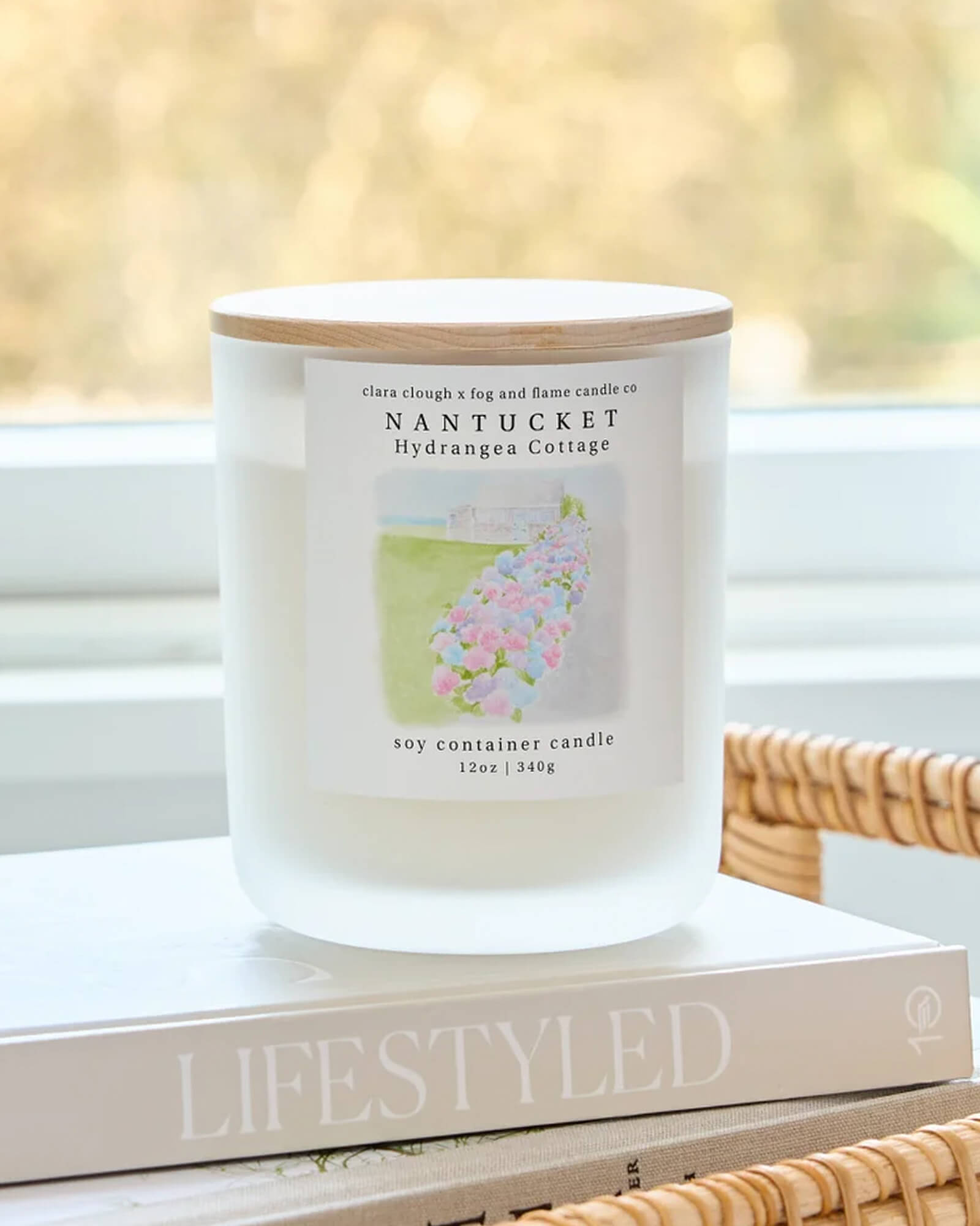 Nantucket Hydrangea Cottage Candle Matte Frost | Home Decor