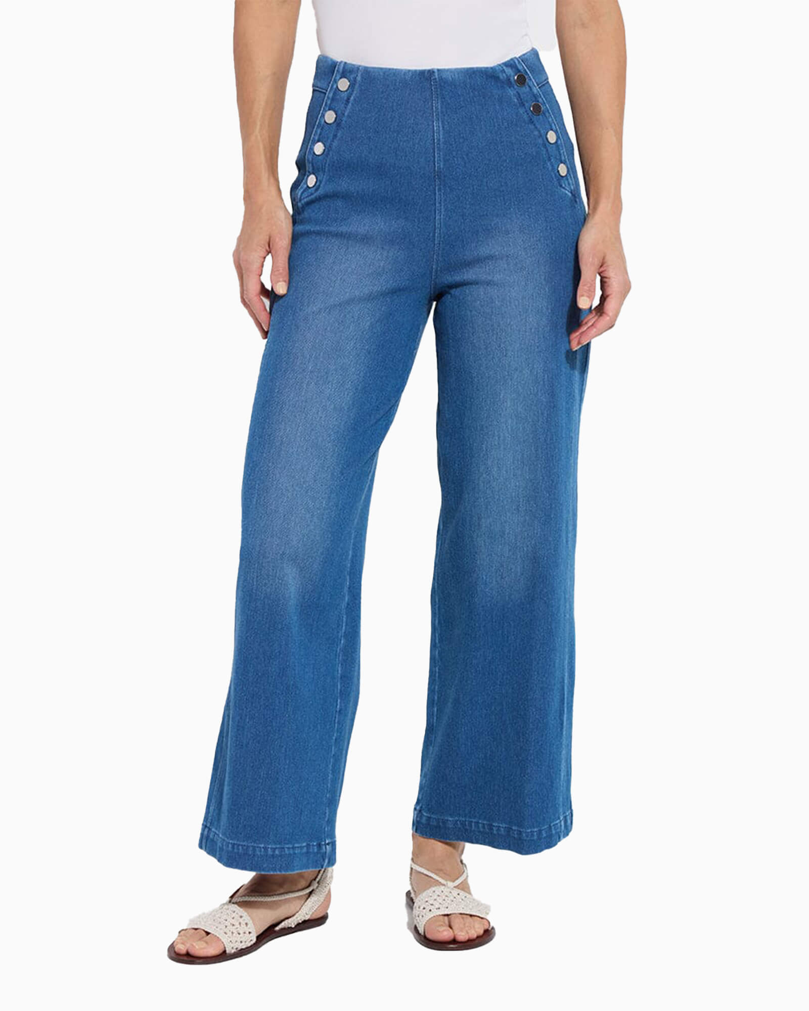 Mallory Sailor High Waist Wide Leg Denim | Women's Clothing