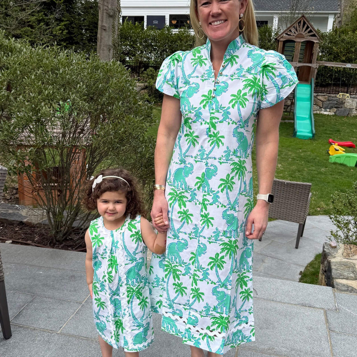 elephant pattern dress