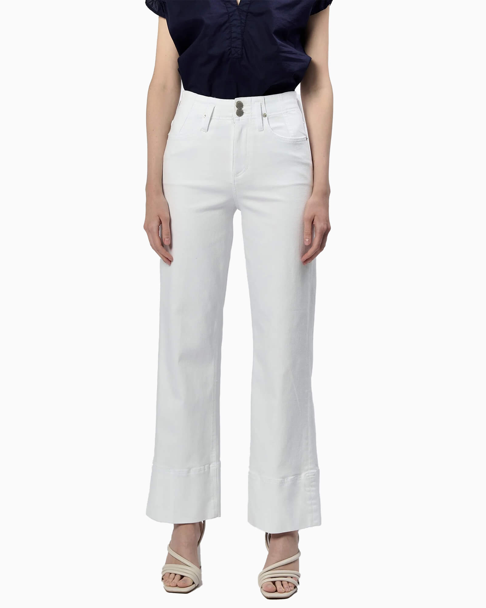 Holly High Rise Wide Hem Straight Jeans | Women's Clothing