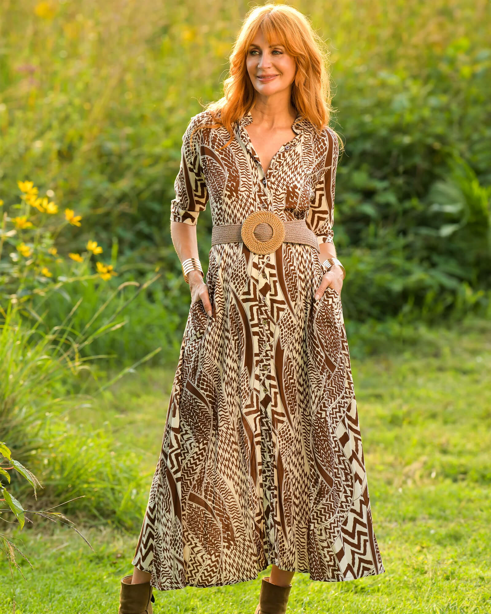 Princess Dress Terra Cotta Tribal | Women's Clothing