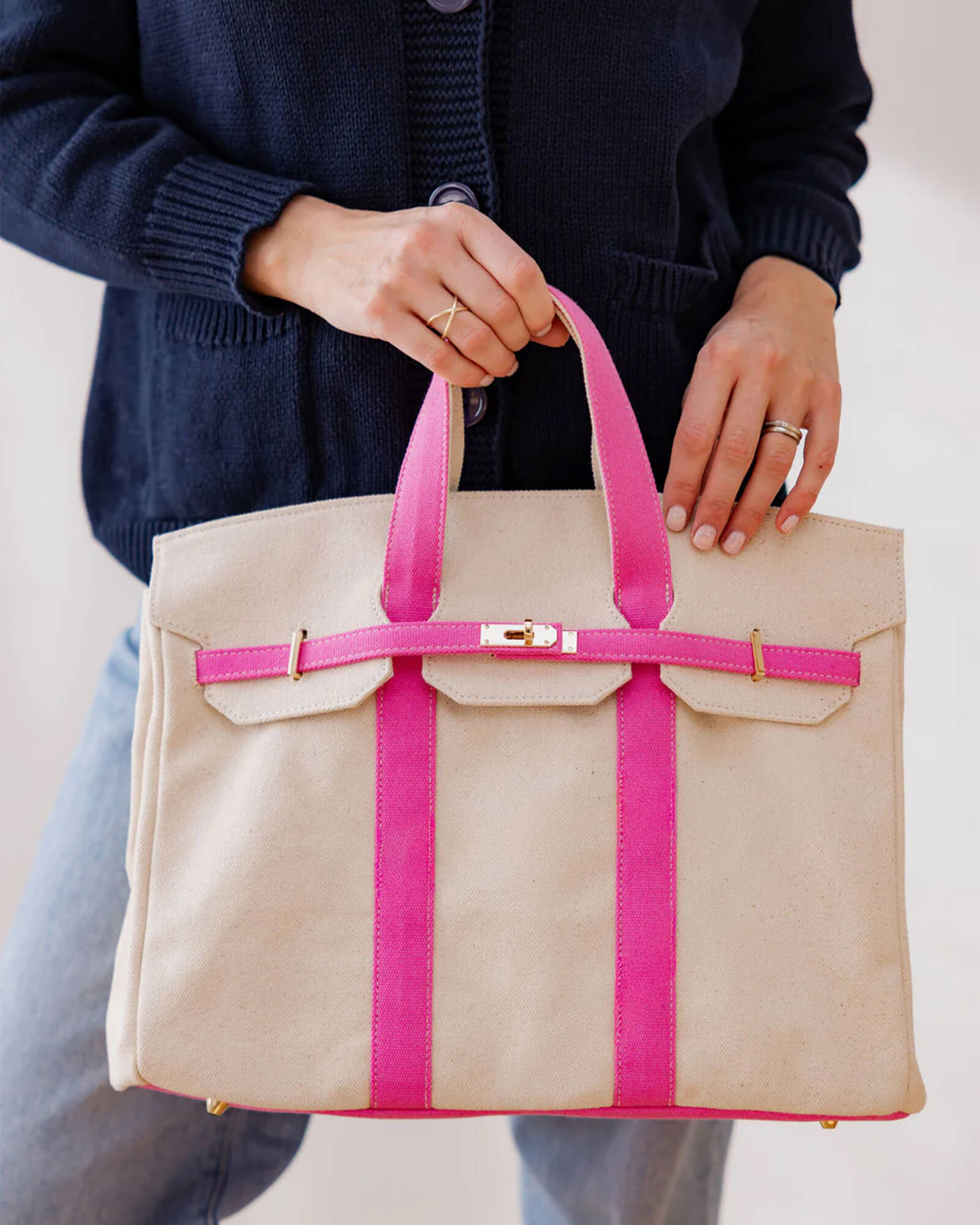 Preppy Boat Tote Pink | Women's Handbags